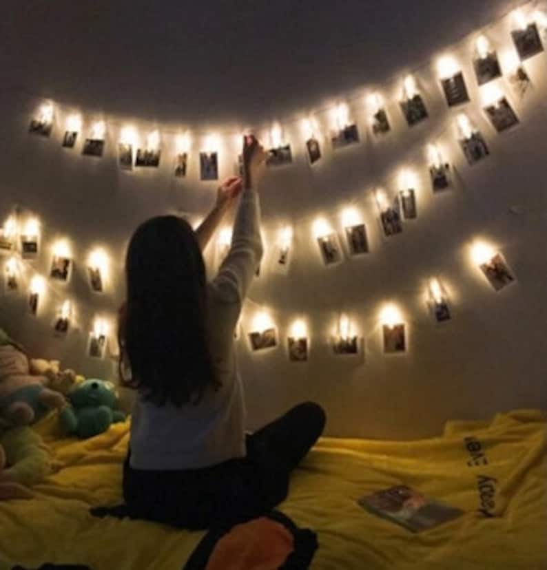 20 LED Clip Lights - 9ft Length - Twinkle Lights - LED Picture Lights ...
