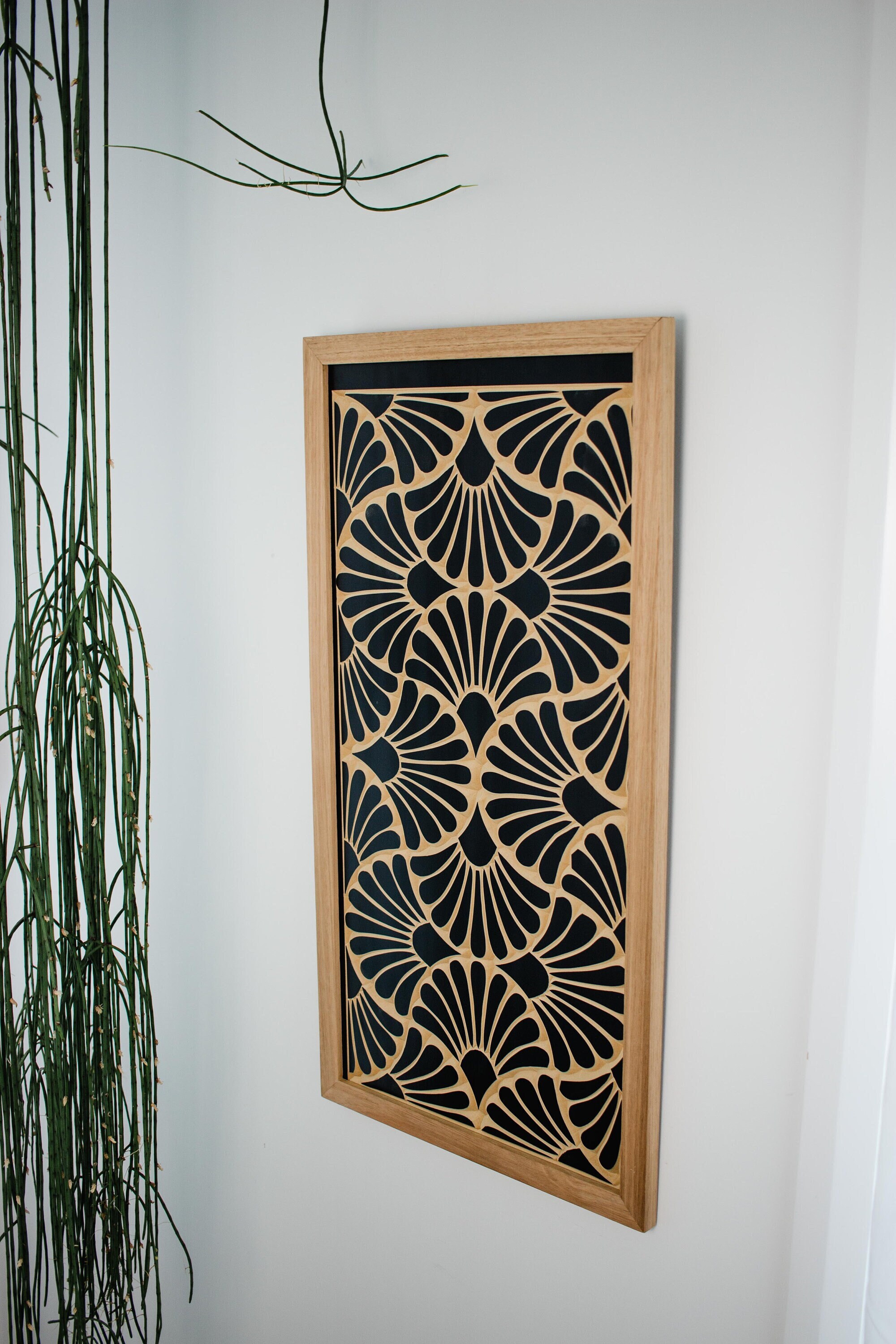Art Deco Wall Hanging Framed Timber Art 3d Wall Panels Wall Hanging Set ...