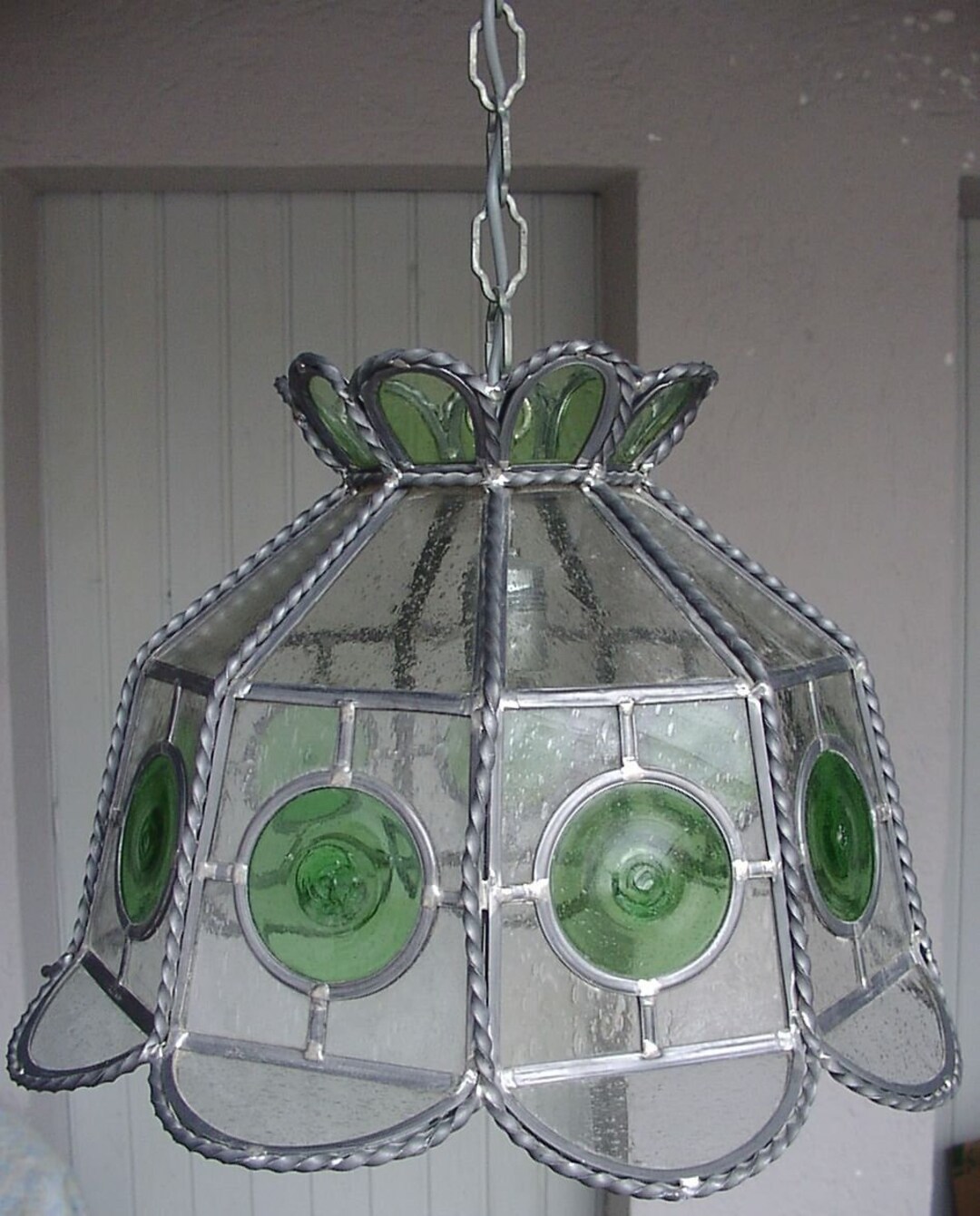 Imposing LAMPE Ceiling Lamp Leaded Glass Slug Glass Slug Panes - Etsy UK
