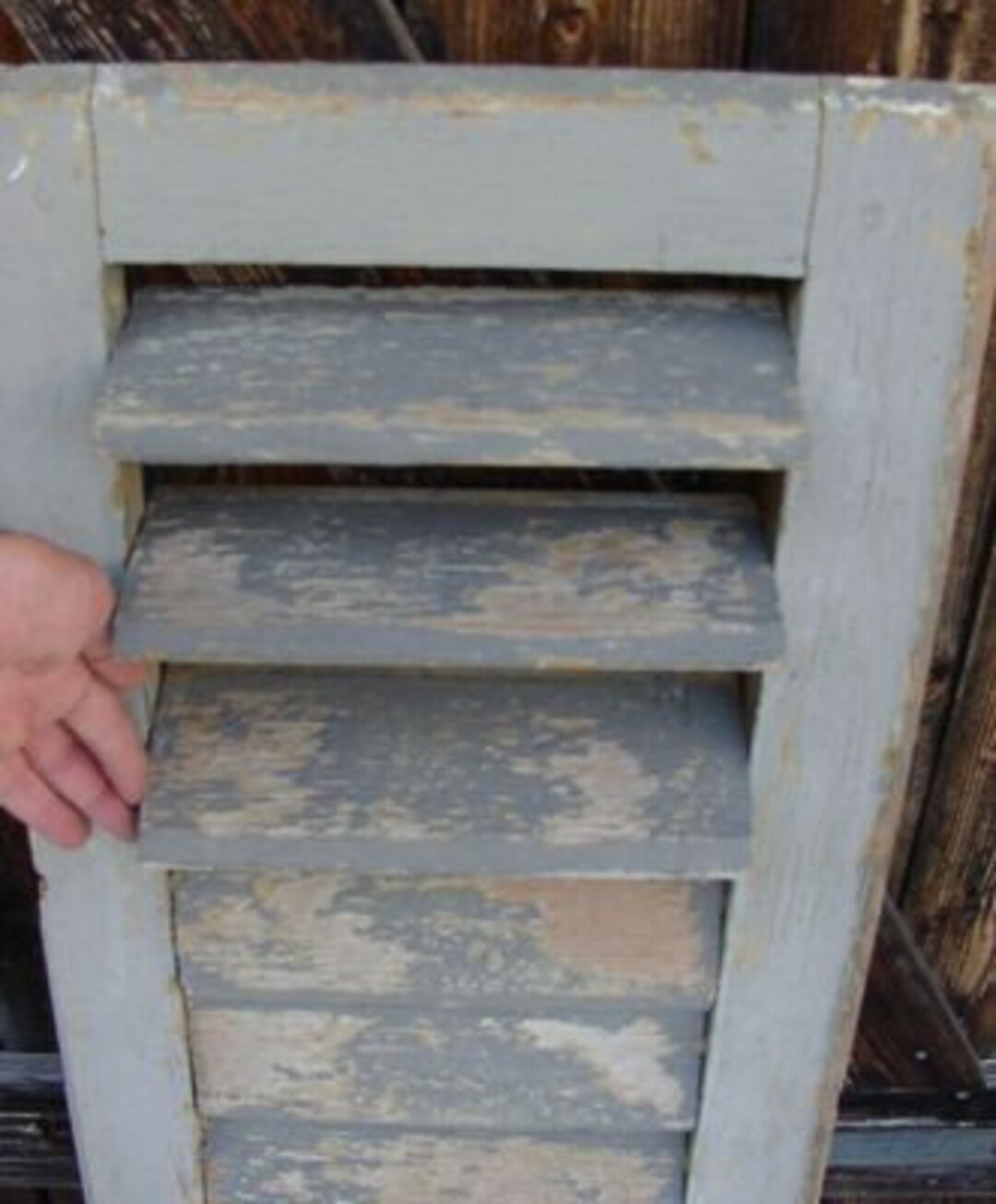 RARITY Antique Window Shutters With Foldable WIDE Slats Window - Etsy