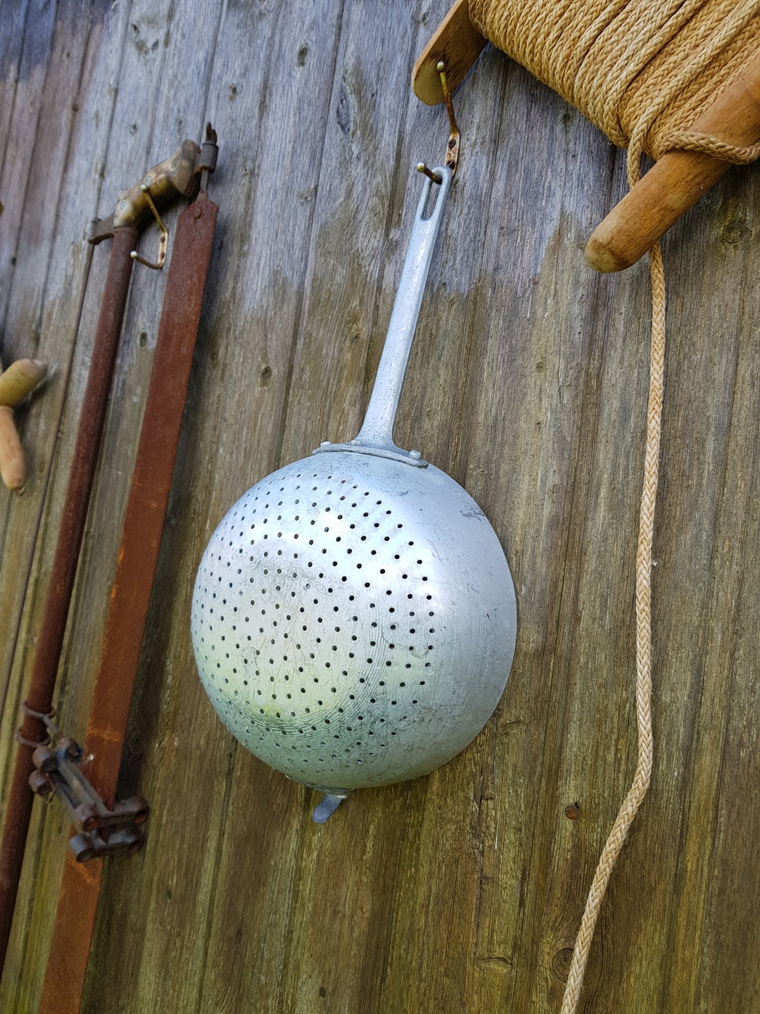 Old Aluminum Sieve Kitchen Sieve - Etsy UK
