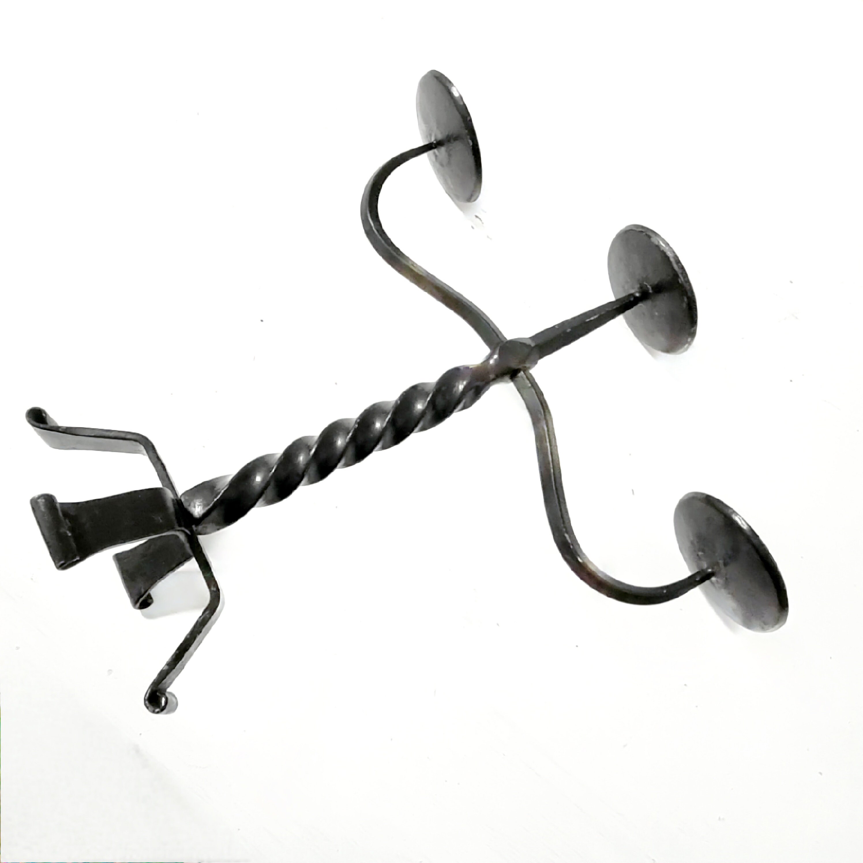 Modernist Wrought Iron Candlestick, Mid-century Avant-garde Metal ...