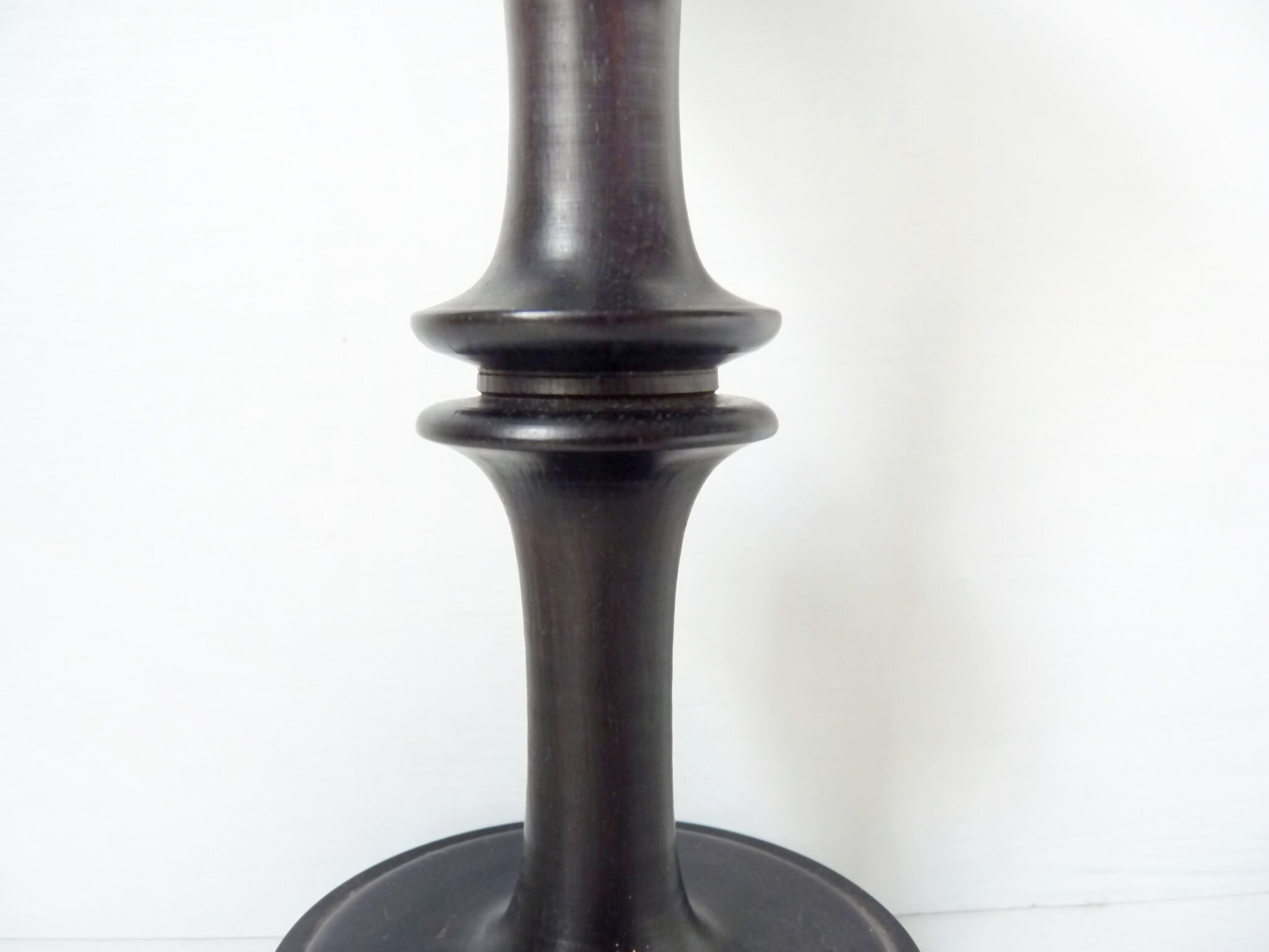 Vintage Turned Candlestick Mid-century Modern Wood - Etsy