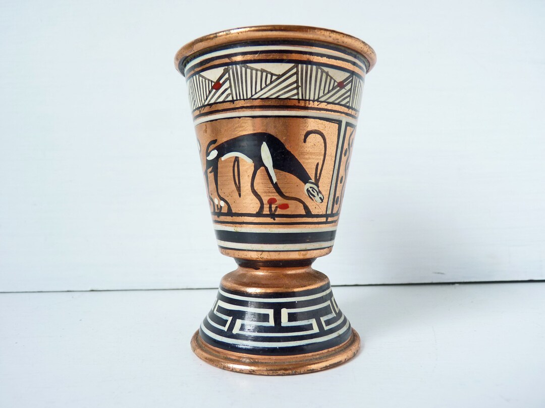 Vintage Baptism Cup Ritual Copper Cup Antelope Gazelle Zebulon, Cup ...