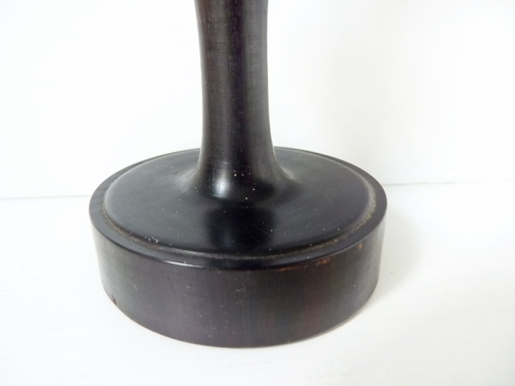 Vintage Turned Candlestick Mid-century Modern Wood - Etsy