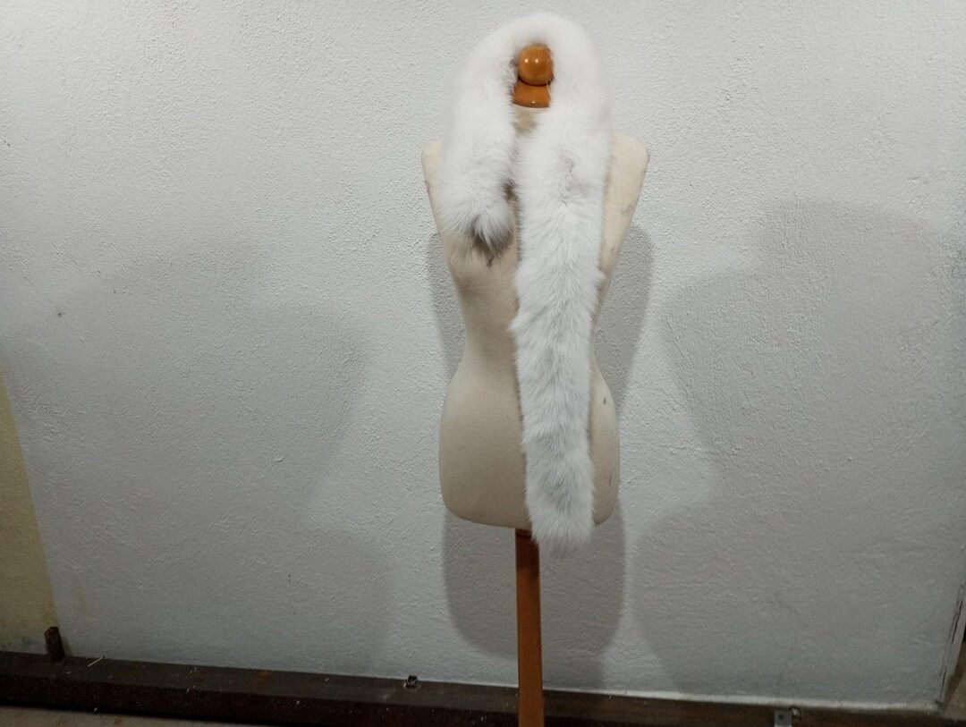 Pure White Fox Fur Strip 1 Metre Length Real Fox Fur White Color - Etsy