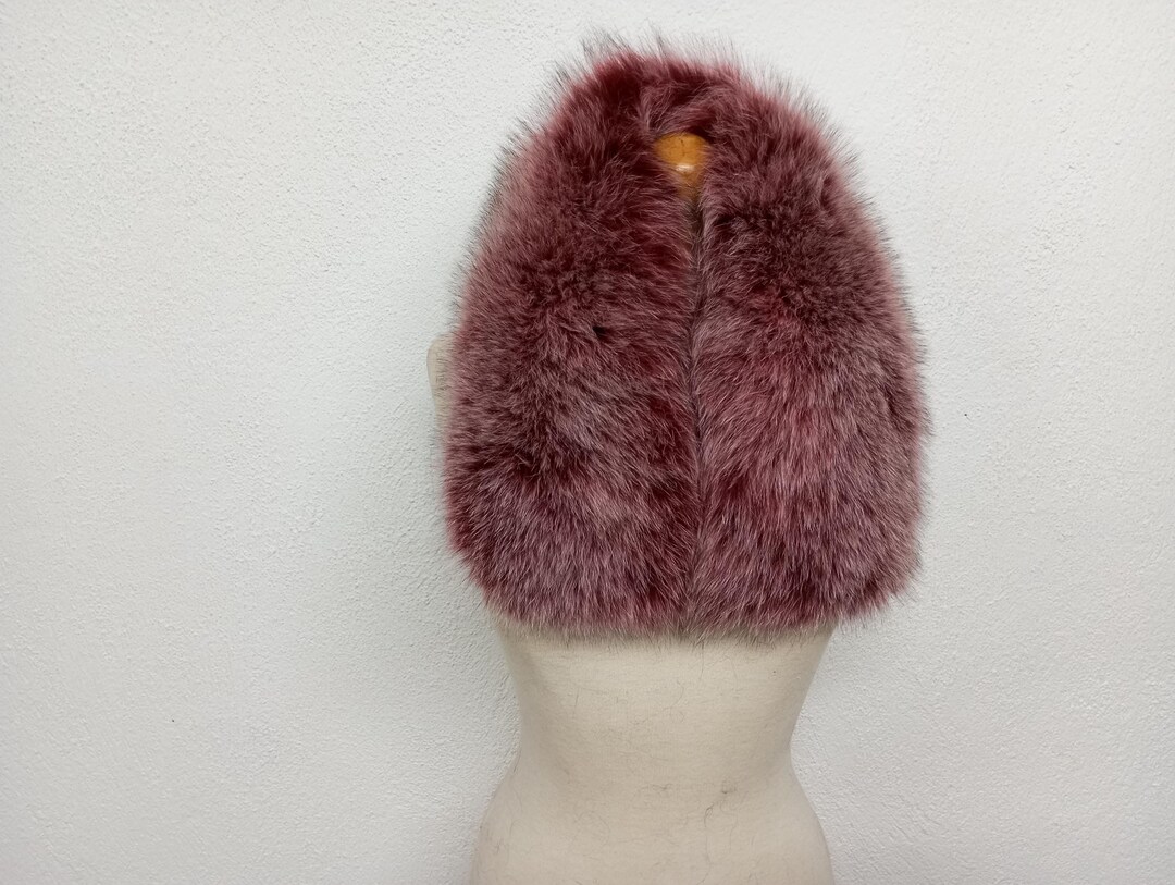 Caramel Fox Fur Collar: Short Real Fur Scarf - Etsy