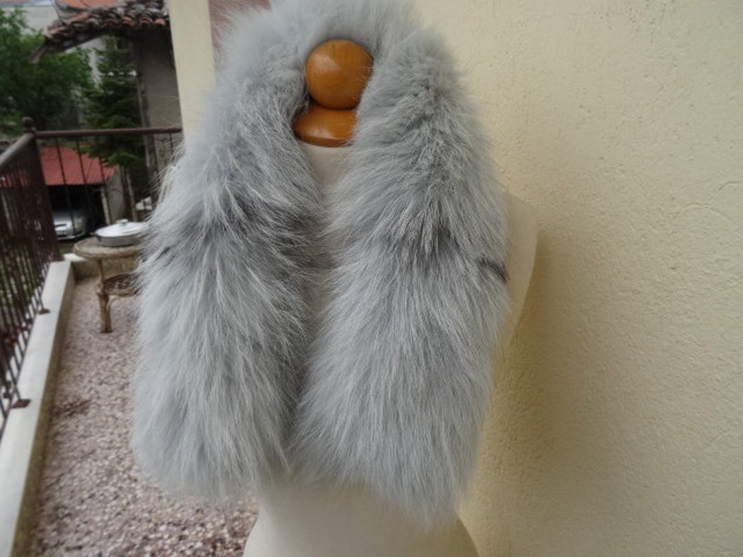 Real Silver White Fox Hood Trim,silver White Color - Etsy UK