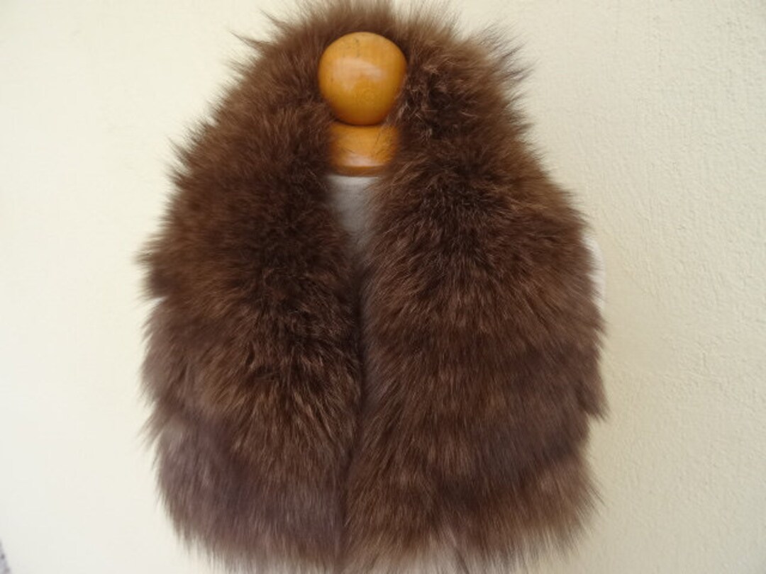 Fox Fur Collar, Real Fox Fur Collar.brown Fox Fur Collar - Etsy