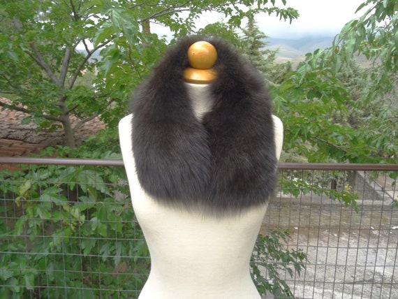 Fox Fur Collar Real Fox Fur Collar.brown Fox Fur Collar - Etsy