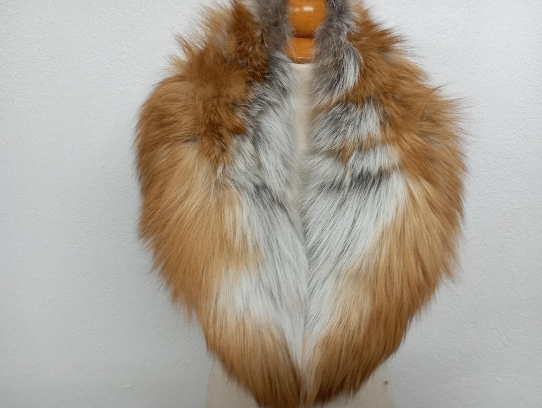 Beautiful Canadian Natural Red Fox Fur Collar Real Fox Fur Collar - Etsy
