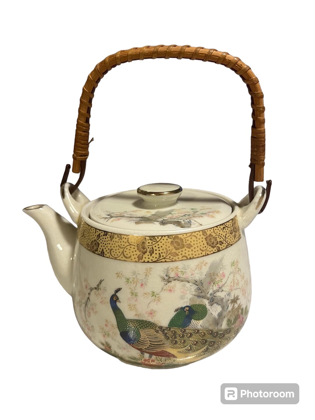 Vintage Mid 20th Century Miya Japanese White Gold Gilded Porcelain ...