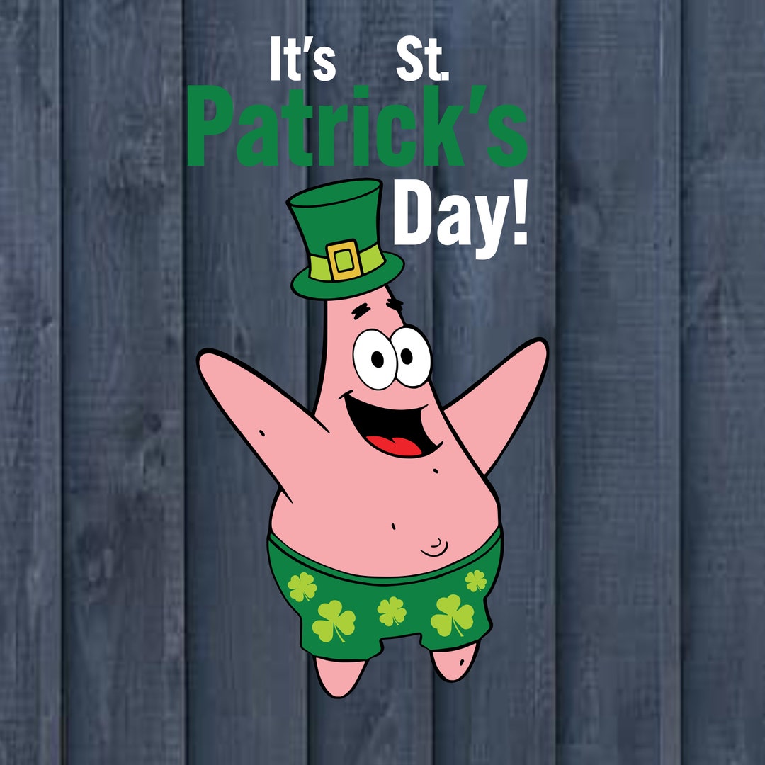 Het is St. Patrick's Day! Patrick Star Spongebob Svg, Png En Studio 3 ...