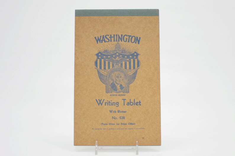 Vintage Paper 1940s Washington Writing Tablet From the 1940s | Etsy