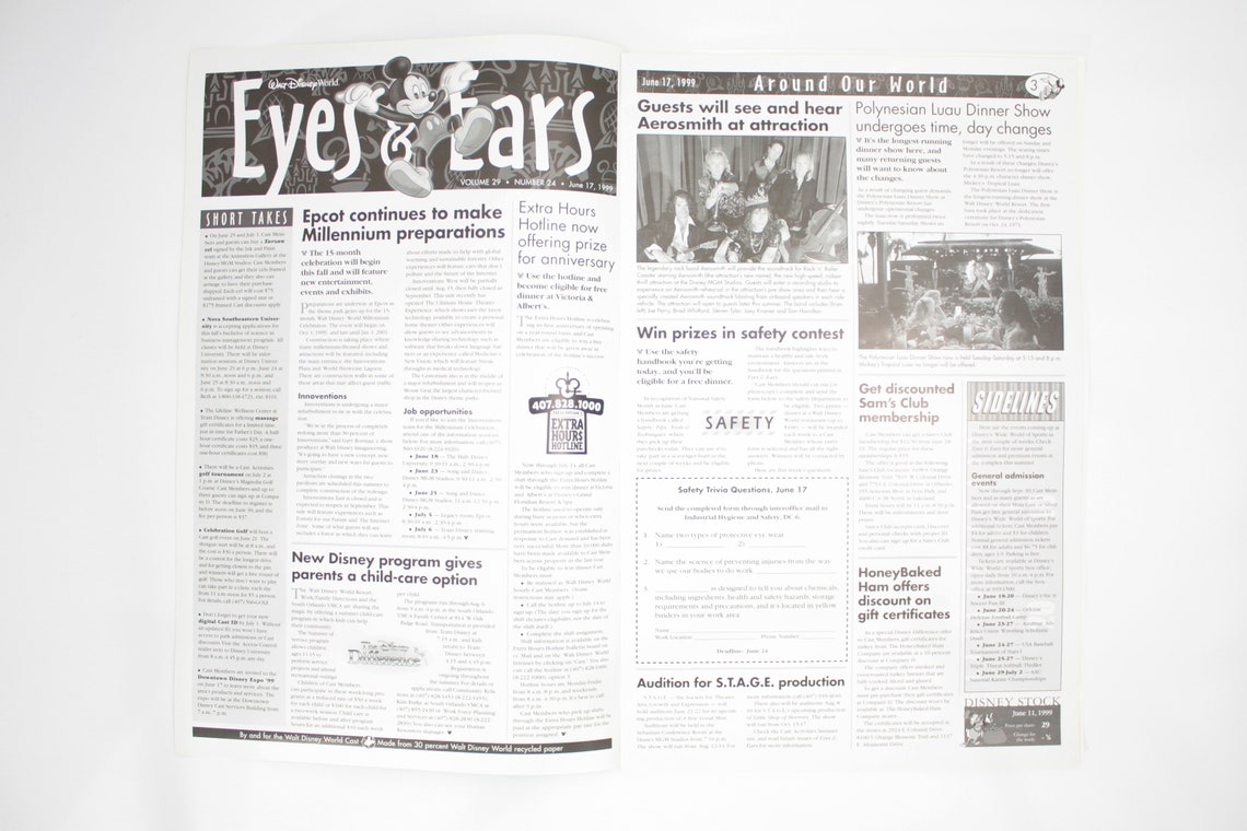 Disneys Tarzan Opening Eyes & Ears Cast Member Newspaper Full Color ...