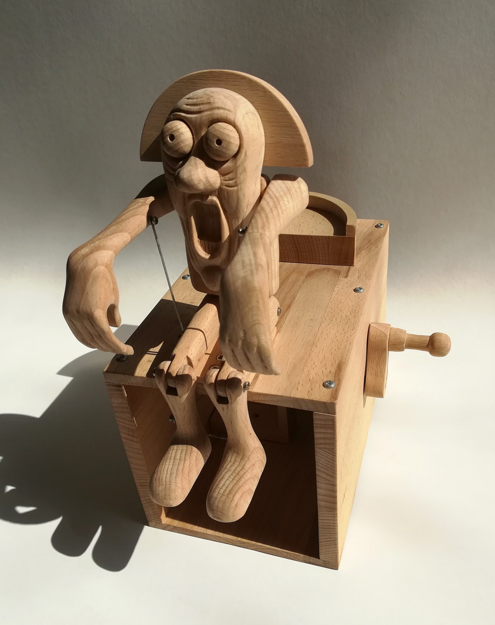 THE AWAKENIG. A wooden contemporary automaton. Handmade. | Etsy