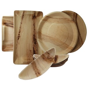 Dtocs Disposable Charcuterie Board [25 Pc] Serving Trays | Bamboo Plate ...