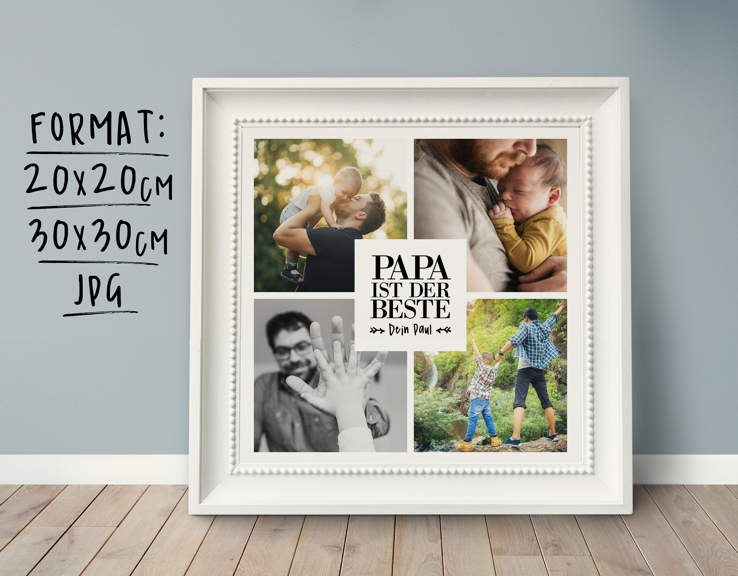 Foto-Poster PAPA personalisiertes Geschenk Foto-Collage | Etsy