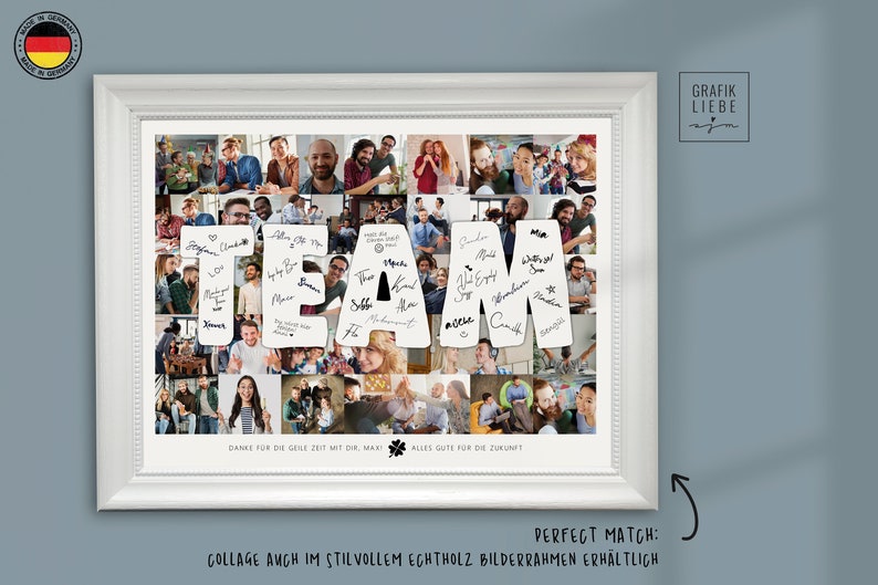 Foto-Poster TEAM personalisiertes Geschenk Foto-Collage - Etsy.de