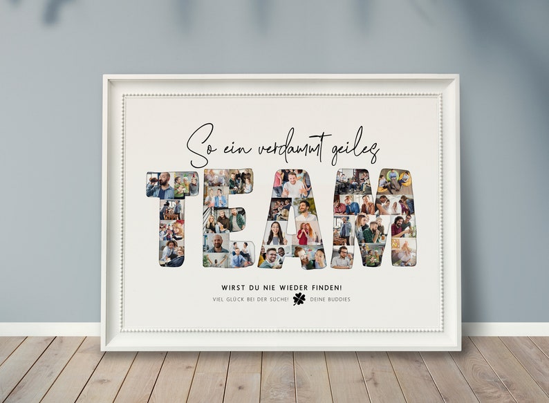 Foto-Poster TEAM personalisiertes Geschenk Foto-Collage - Etsy.de