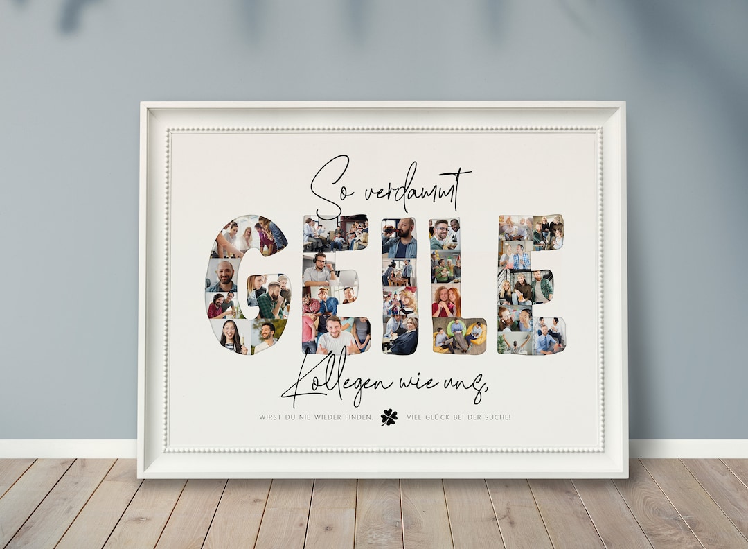 Photo Poster *AWESOME COLLEAGUES*, Personalized Gift, Photo Collage ...