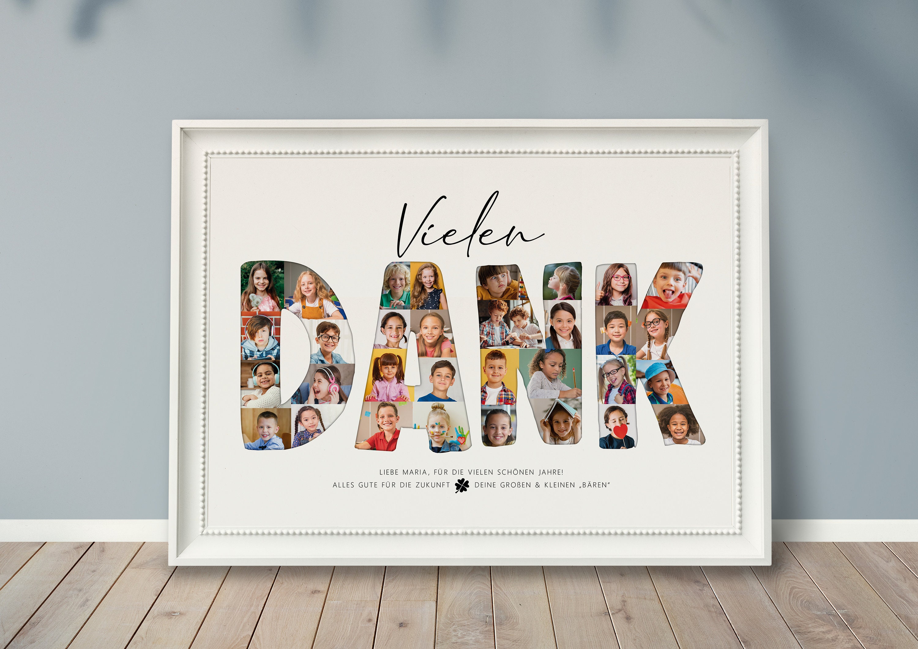 Foto-Poster DANKE personalisiertes Geschenk Foto-Collage - Etsy