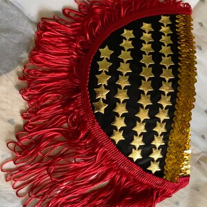 Gold Star and Sequin Epaulettes Shoulder Pads With Red Fringe - Etsy