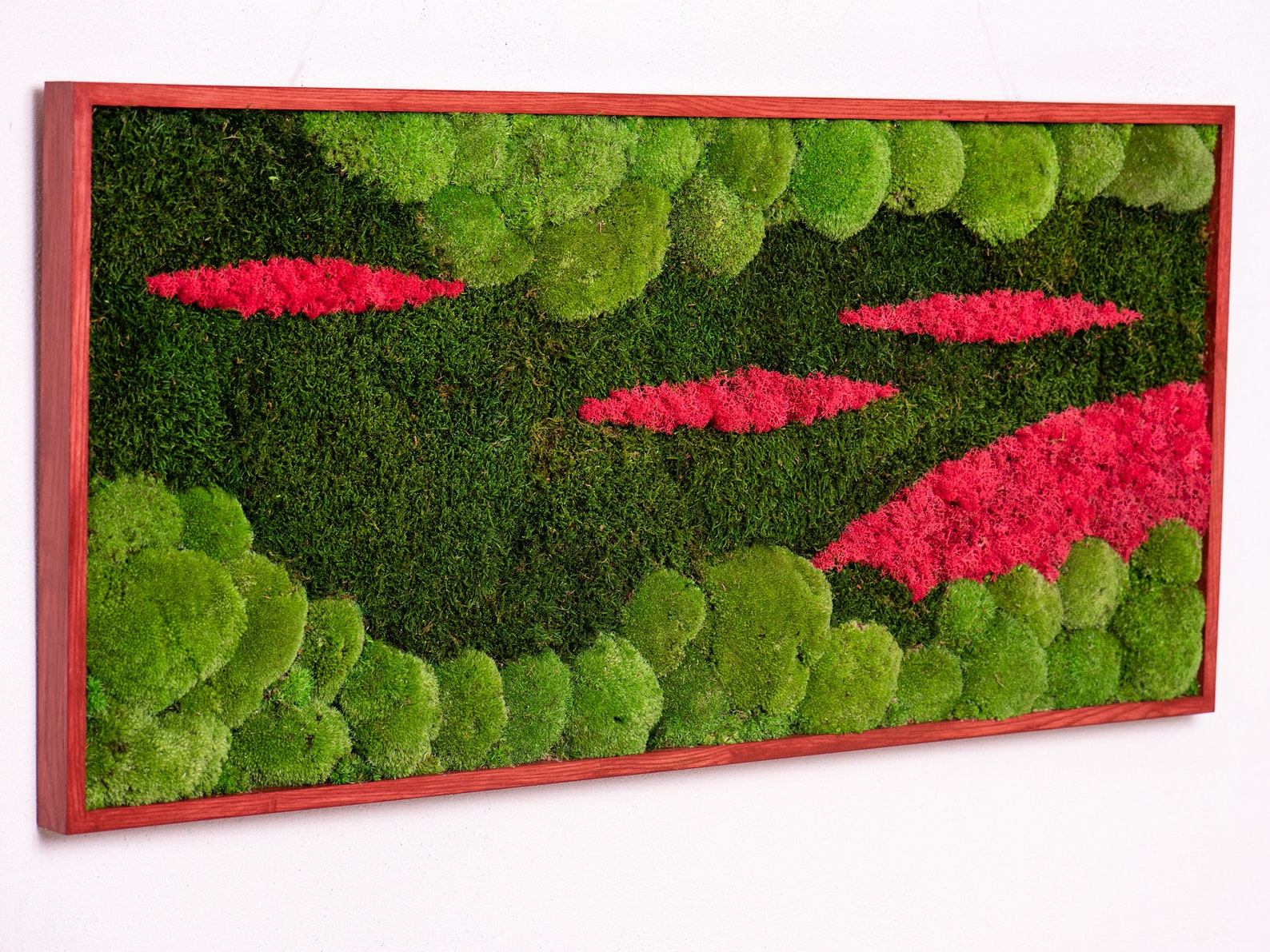 Preserved Moss Wall Art Piece, Wall Planters Indoors, Green Moss ...