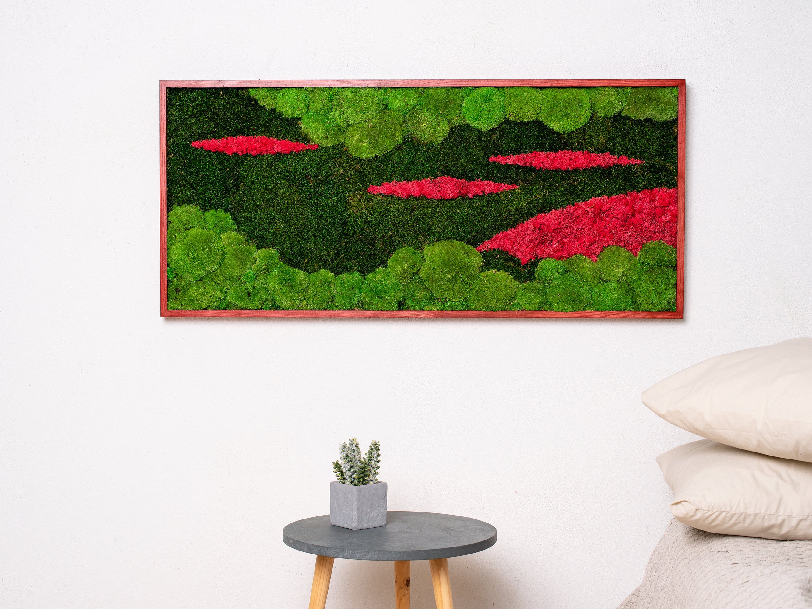Moss Wall Art Green Wall Art Preserved Moss Wall Décor Framed Moss ...