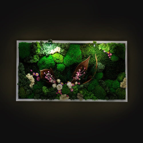 Outstanding LED Lights Preserved Moss Wall Art Live Moss LED - Etsy