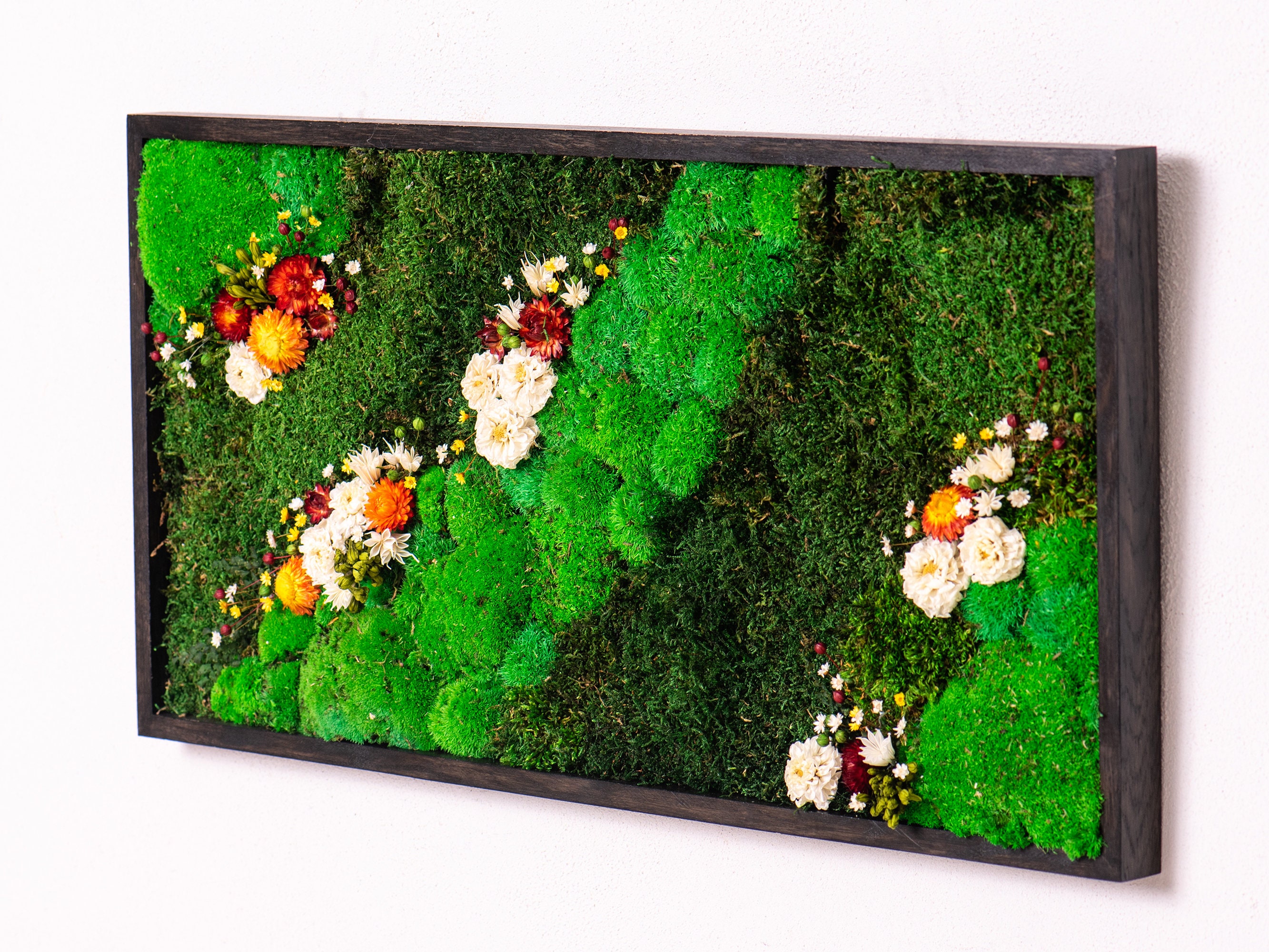 Moss Wall Decoration Green Wall Art Preserved Moss Piece of Art Framed ...