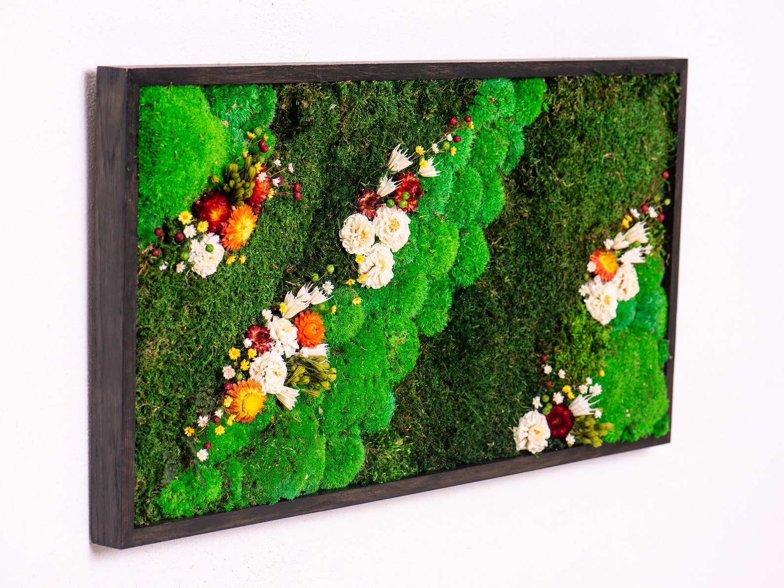 Moss Wall Decoration Green Wall Art Preserved Moss Piece of Art Framed ...