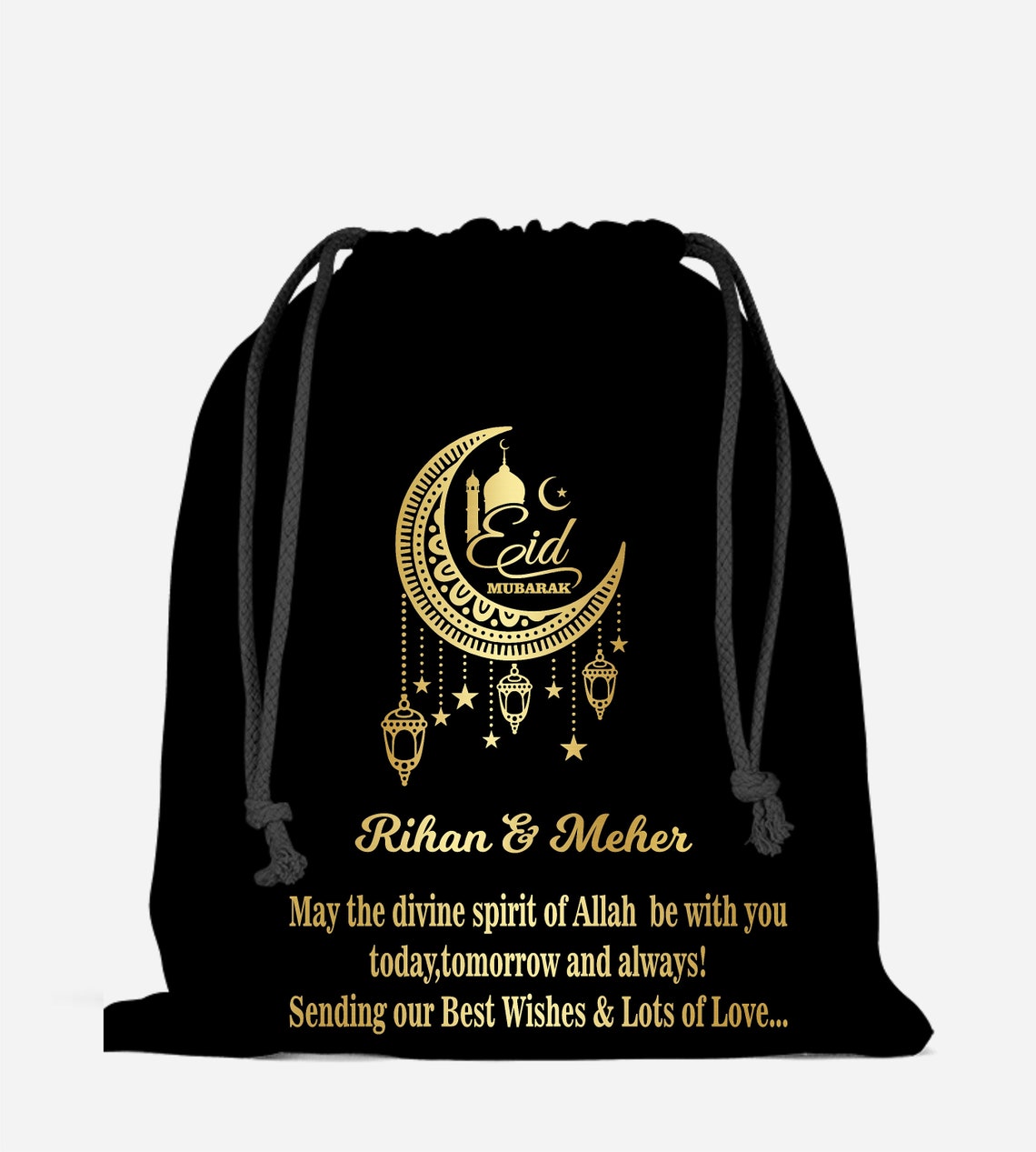 Eid Bag With Custom Text and Name Ramadan Treat Bags Eid Treat - Etsy