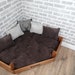 XL Wooden Corner Dog Bed in Brown Jumbo Cord With Matching Cushions - Etsy