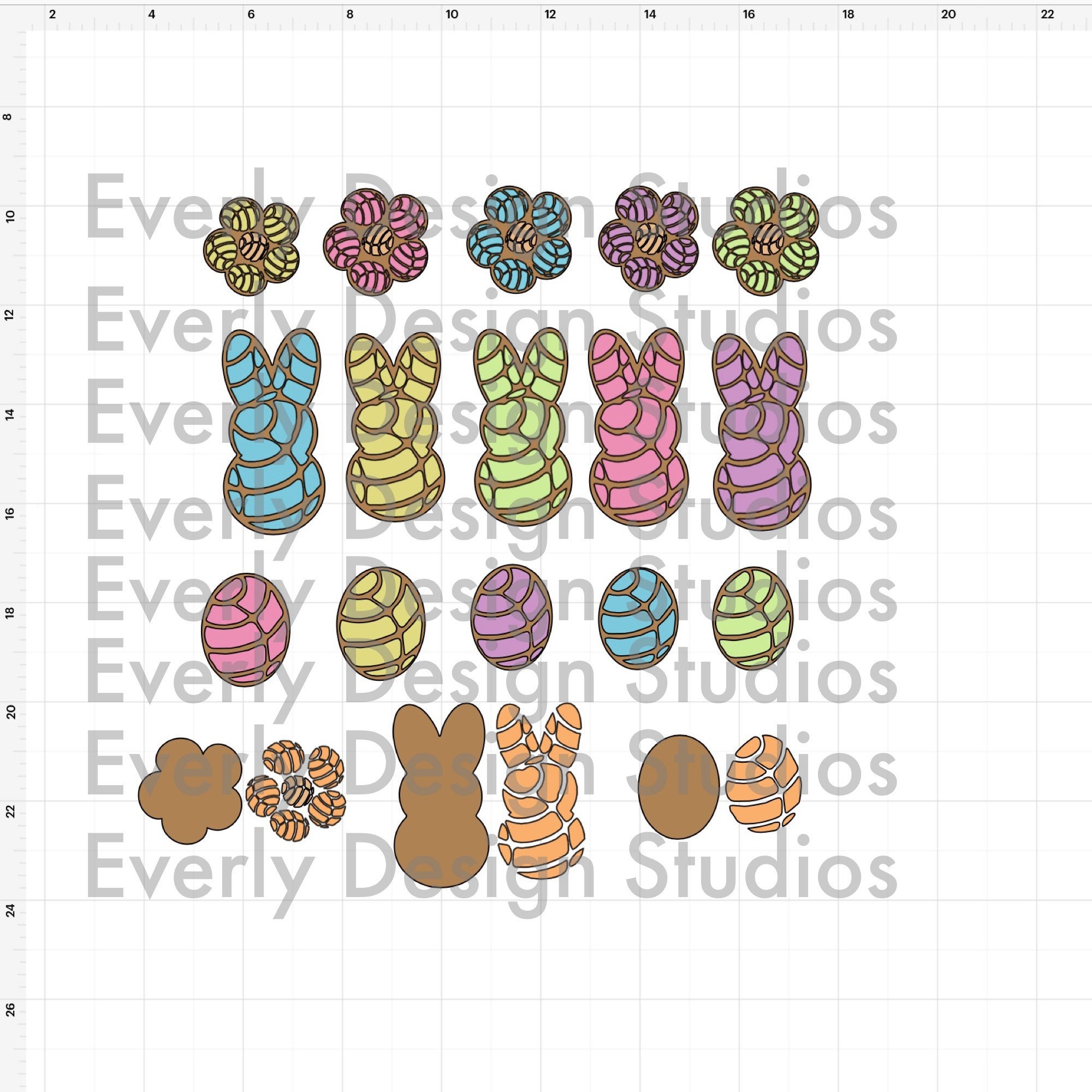 Peep Svg, Mexican Sweet Bread Svg, Concha Peeps, Layered Svg - Etsy