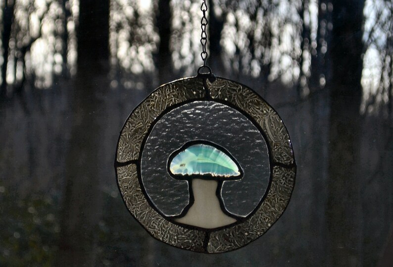 Agate Tree Stained Glass Panel Sun Catcher (#0028) - Etsy