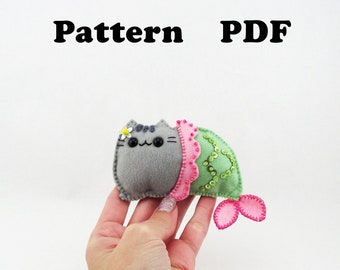 Felt cat pattern | Etsy