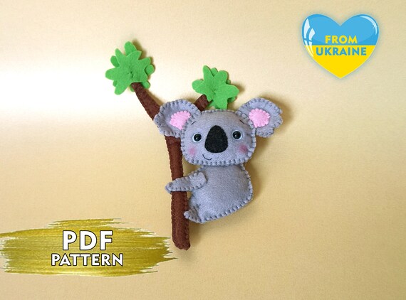 Koala Pattern PDFSVG Cute Jungle Animals Koala Bear Digital | Etsy