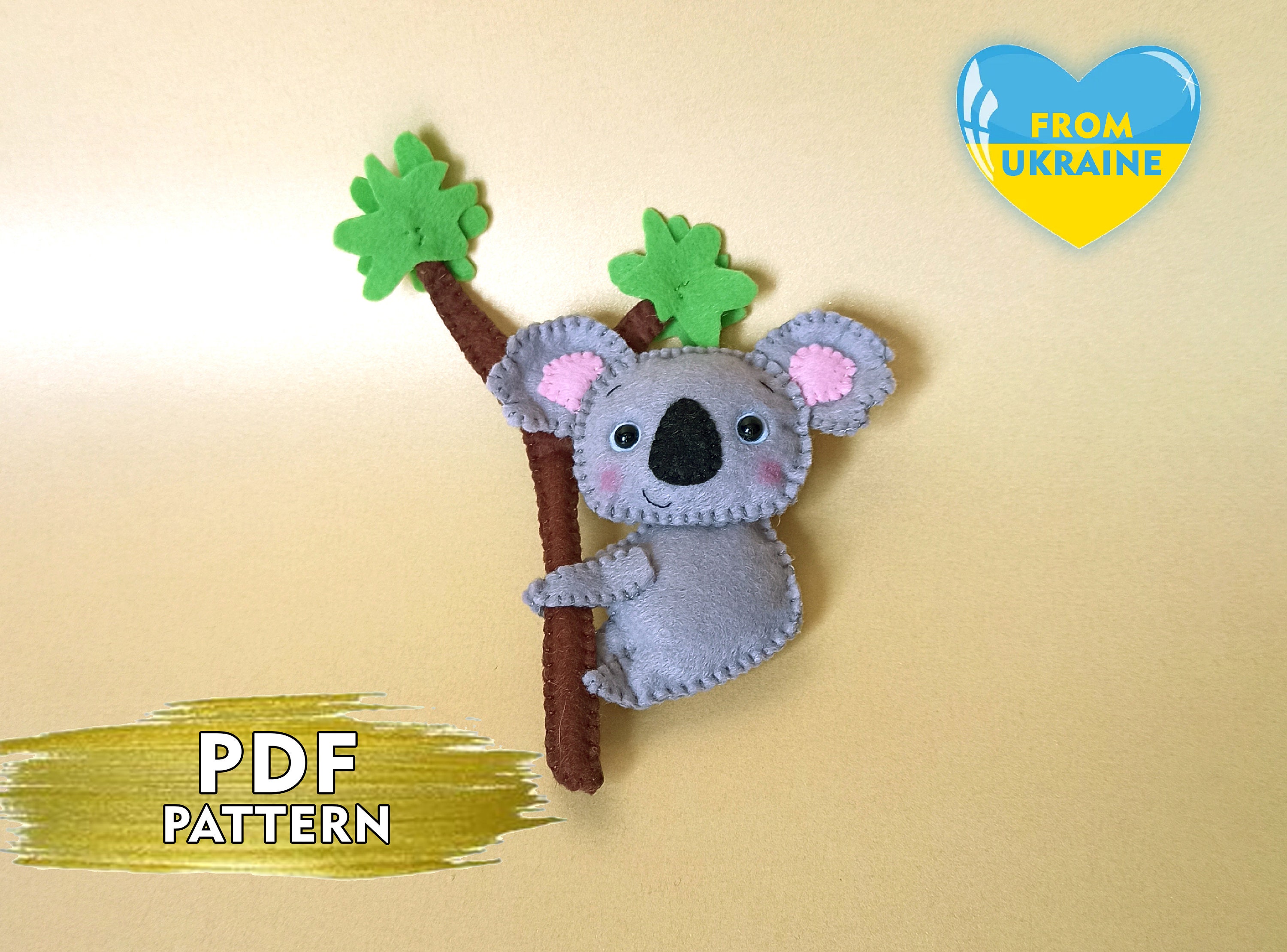 Koala Pattern PDFSVG, Cute Jungle Animals, Koala Bear Digital Pattern ...