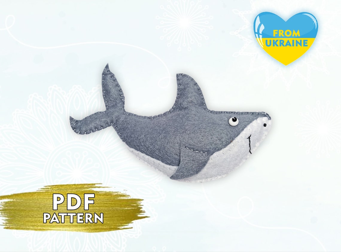 Pattern PDF Shark and Hammerhead Shark Sea Animal Toy - Etsy