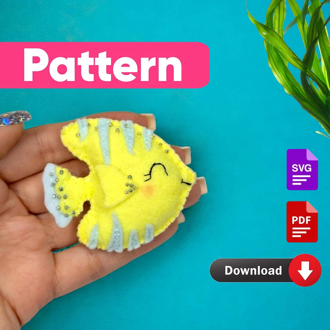Felt Fish Sewing Pattern PDF, Kawaii Plush Ornament - Etsy