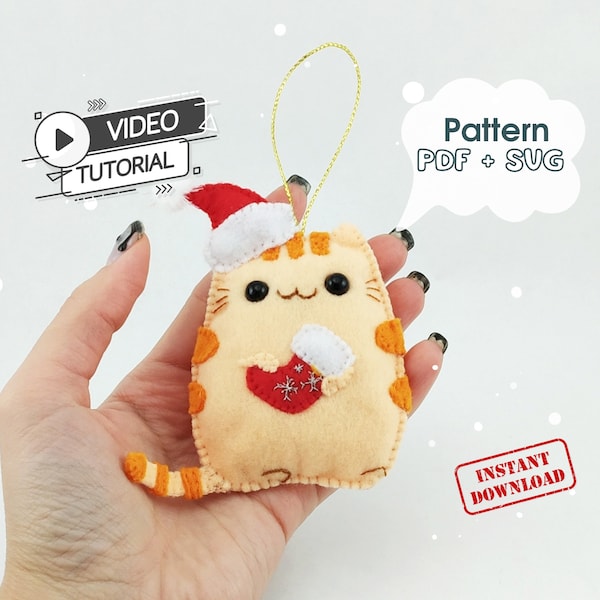 Felt Cat Ornament - Etsy