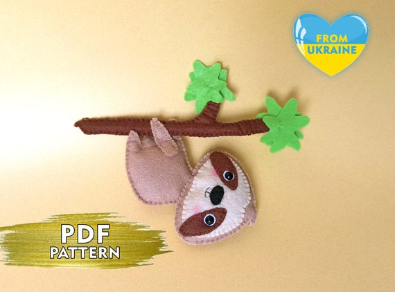 Sloth Pattern PDFSVG Cute Jungle Animals Sloth Baby Digital | Etsy