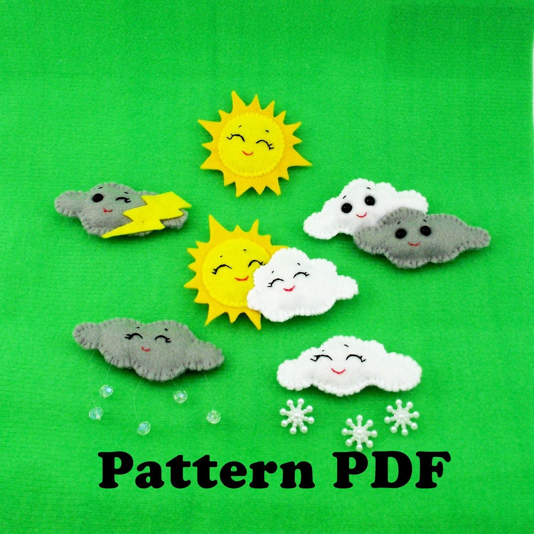 Weather Chart Pattern PDF Felt Baby Sensory Board Toddler Quiet Toy ...