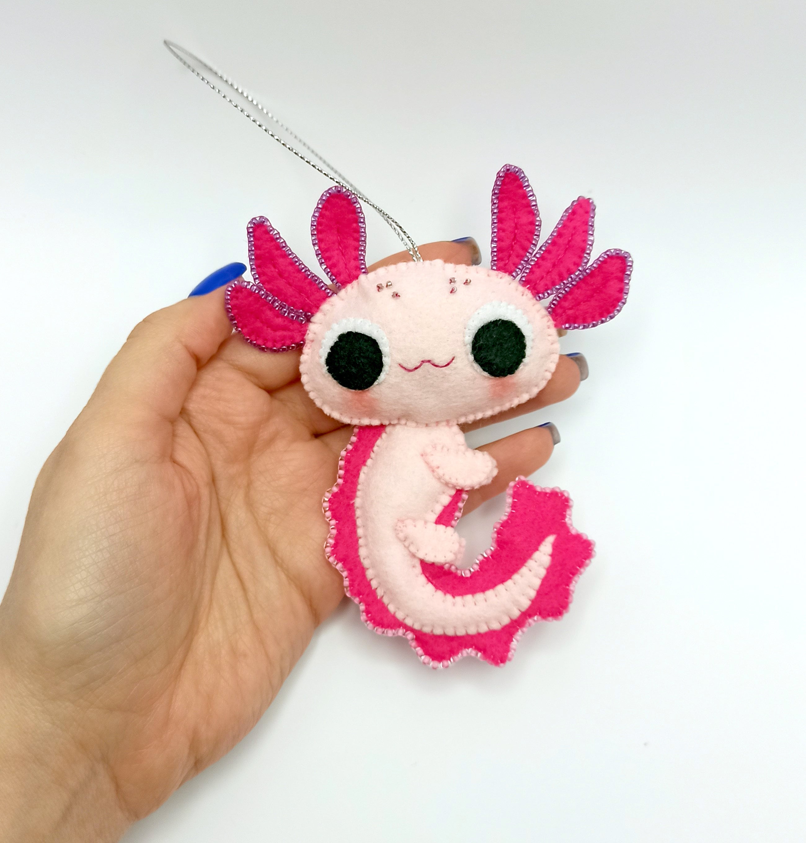 Cute Axolotl Pattern PDF + Video DIY Tutorial, Digital Pattern Felt Toy ...