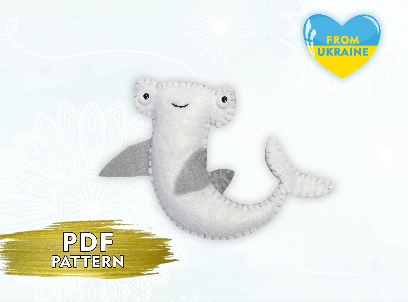 Pattern PDF Shark and Hammerhead Shark Sea Animal Toy - Etsy