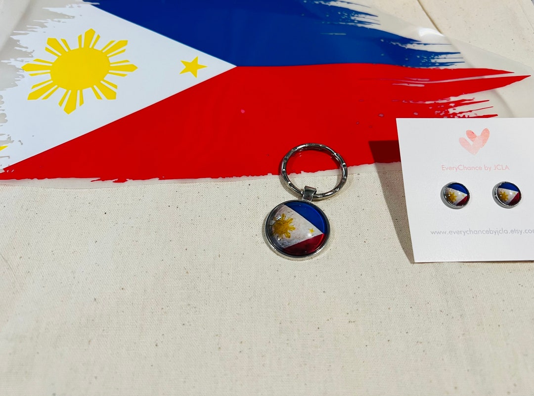 Philippine Flag Keychain, Filipino Flag - Etsy