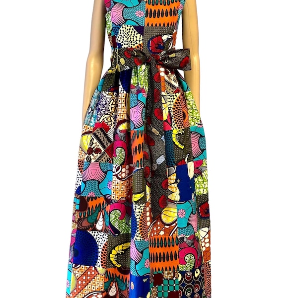 African Print Maxi Dress - Etsy