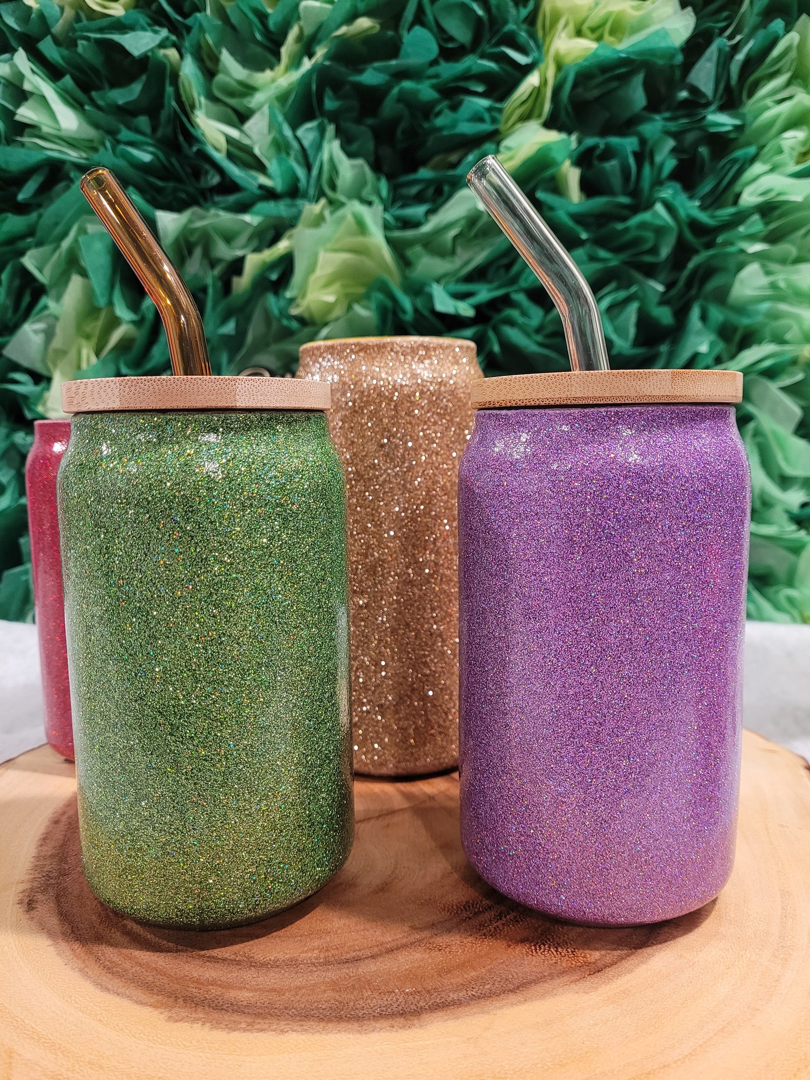 Glitter Glass Can/ Beer Can Glass/ Glitter Iced Coffee Glass Cup/ Beer ...