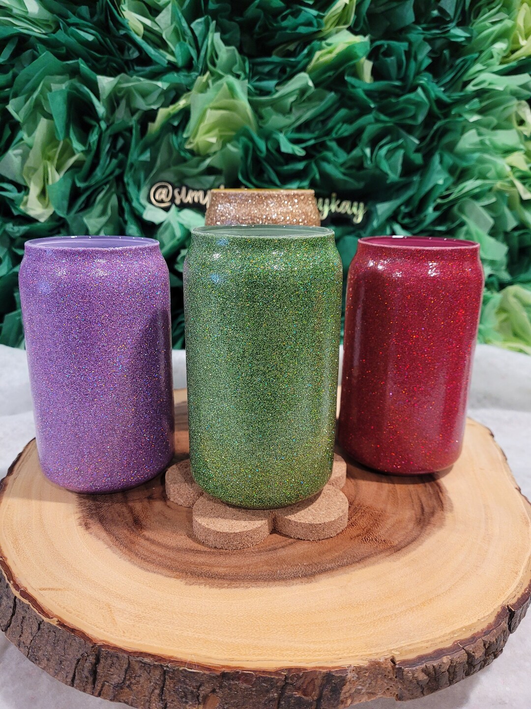 Glitter Glass Can/ Beer Can Glass/ Glitter Iced Coffee Glass Cup/ Beer ...